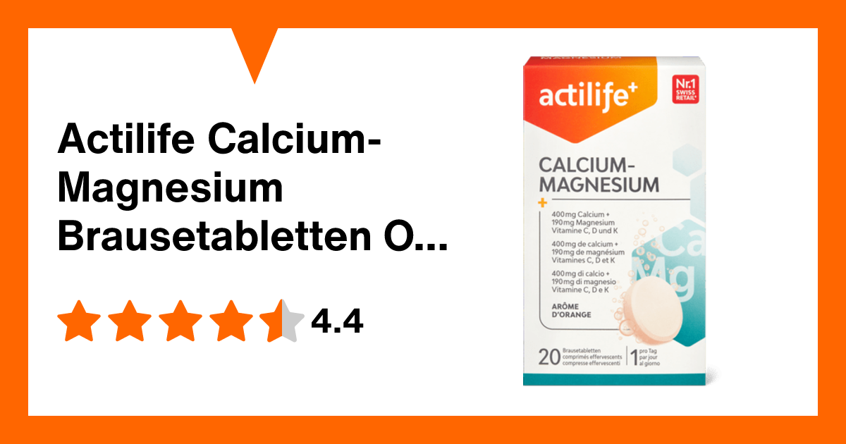 Actilife Calcium-Magnesium Brausetabletten Orange | Migros Migipedia