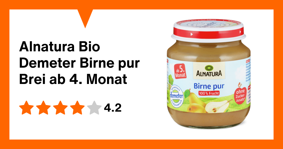 Alnatura Bio Demeter Birne pur Brei ab 4. Monat | Migros Migipedia