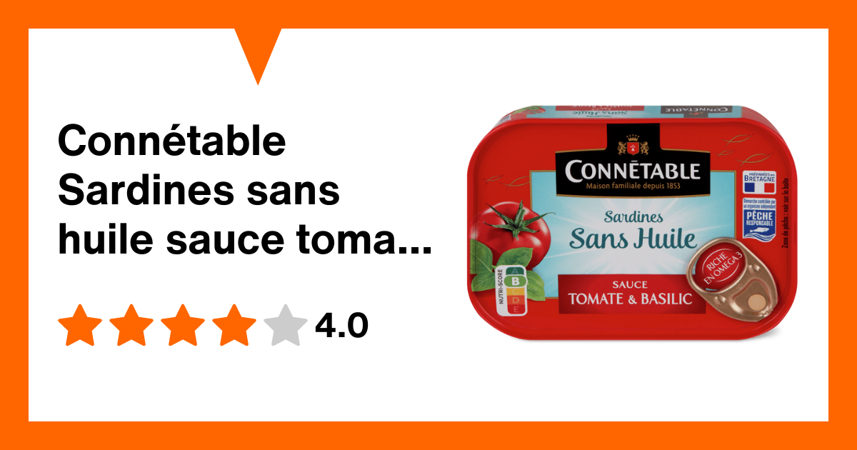Connétable Sardines sans huile sauce tomate & basilic | Migros Migipedia
