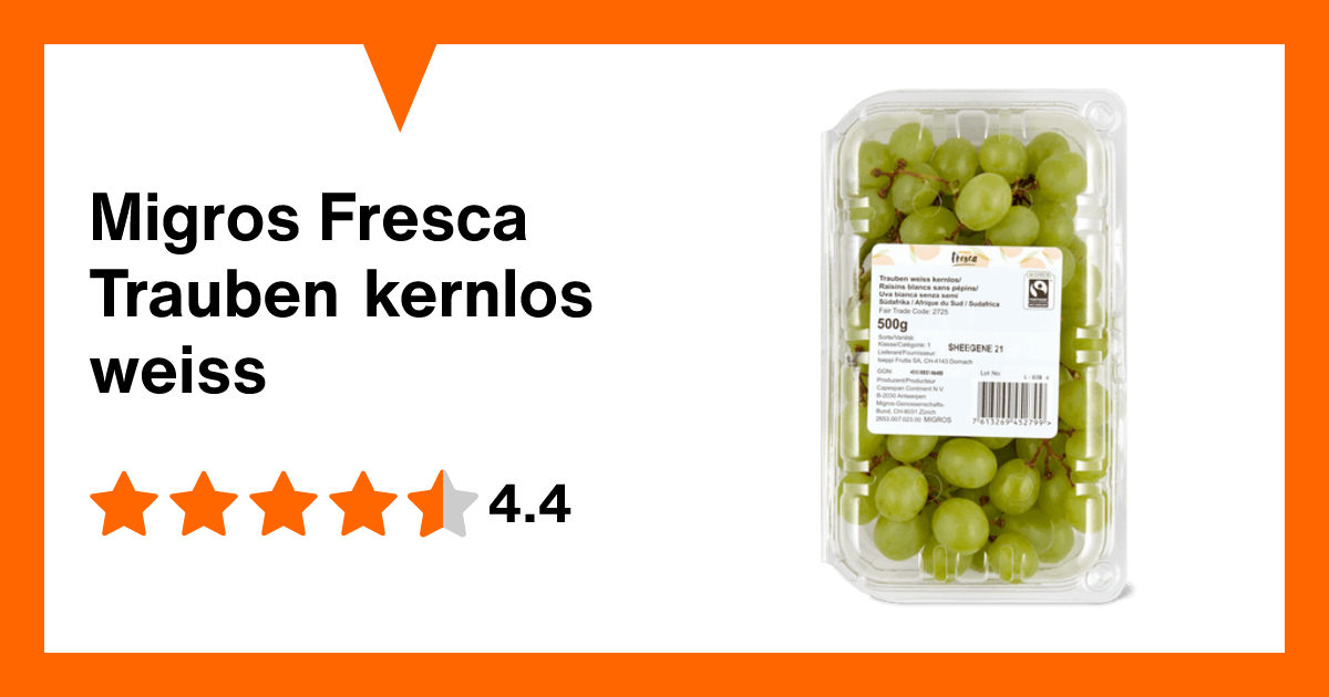 Fairtrade Trauben weiss kernlos | Migros Migipedia