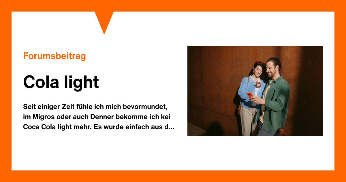 Cola light | Produkte | Forum | Migros Migipedia