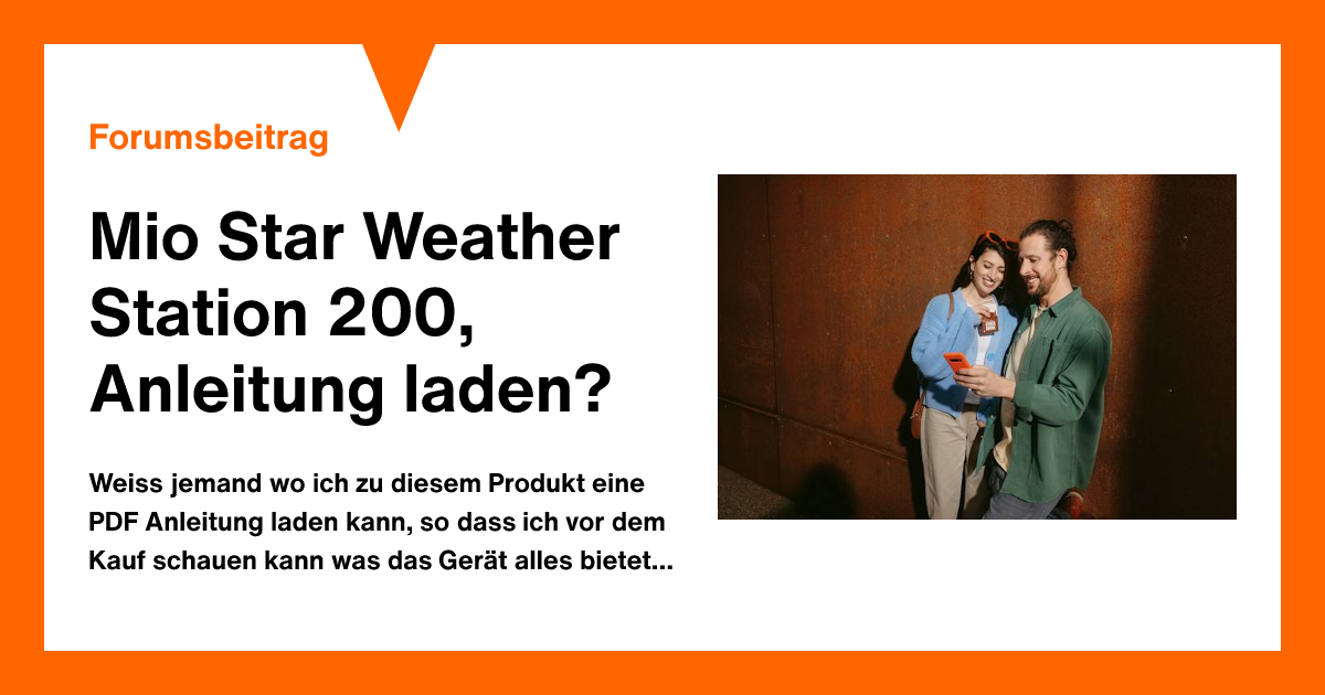 Mio Star Weather Station 200, Anleitung laden? | Produkte | Forum ...