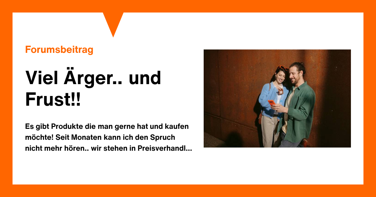 Viel Ärger.. und Frust!! | Produkte | Forum | Migros Migipedia
