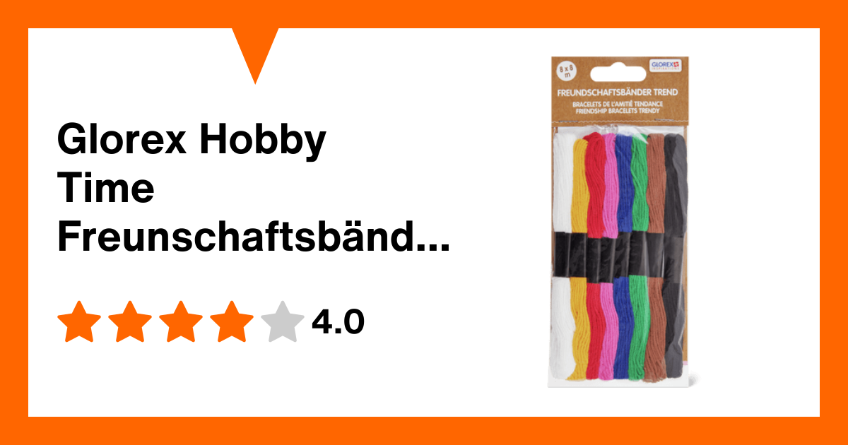 Glorex Hobby Time Freunschaftsbänder Trend 8 x 8 m | Migros Migipedia