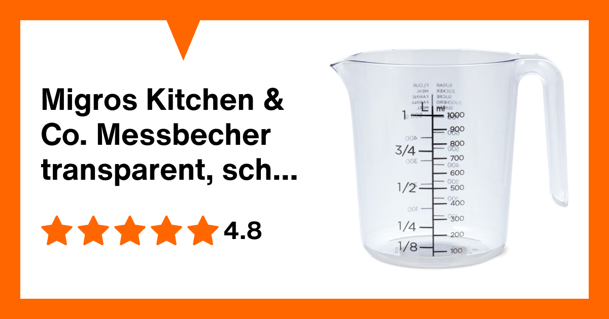 Migros Kitchen & Co. Messbecher transparent, schwarz | Migros Migipedia