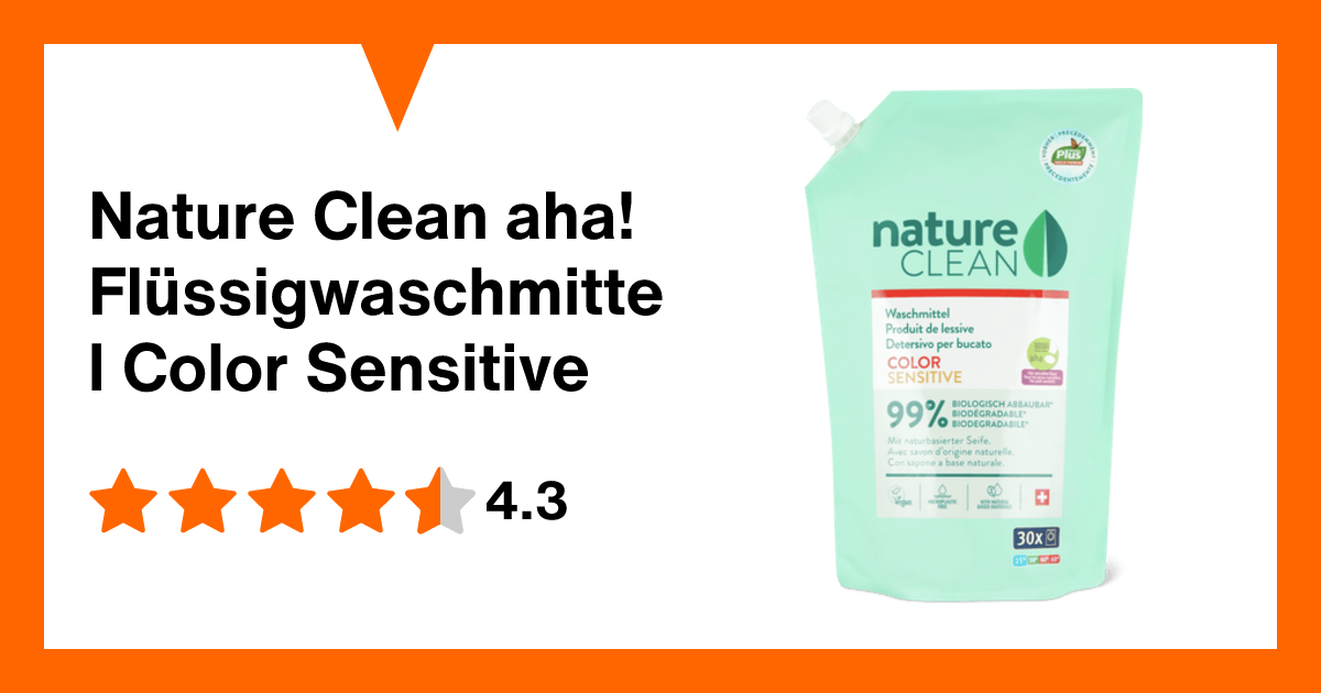 Nature Clean aha! Flüssigwaschmittel Color Sensitive | Migros Migipedia
