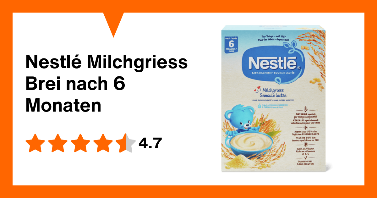 Nestlé Milchgriess Brei nach 6 Monaten | Migros Migipedia