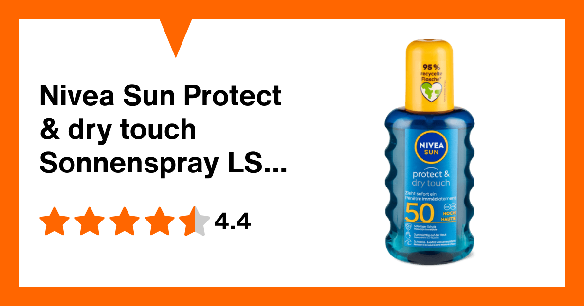 Nivea Sun Protect & dry touch Sonnenspray LSF 50, extra wasserfest ...