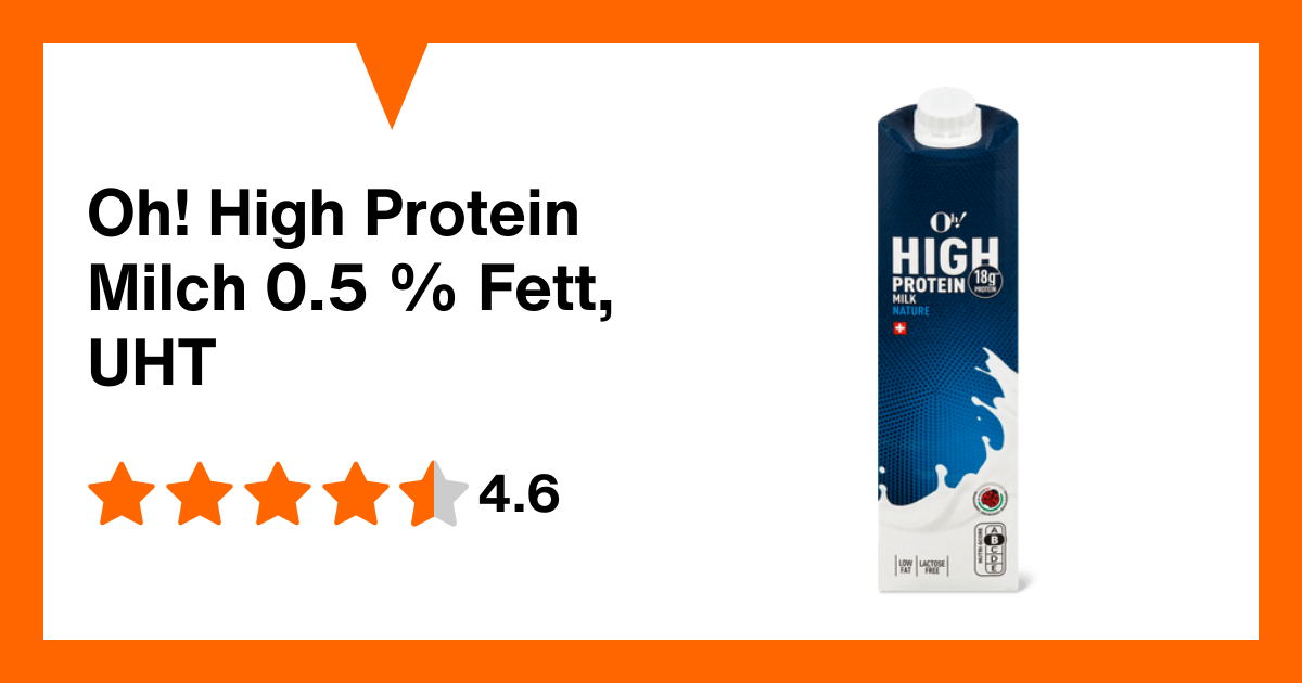 Oh! High Protein Milch 0.5 % Fett, UHT | Migros Migipedia