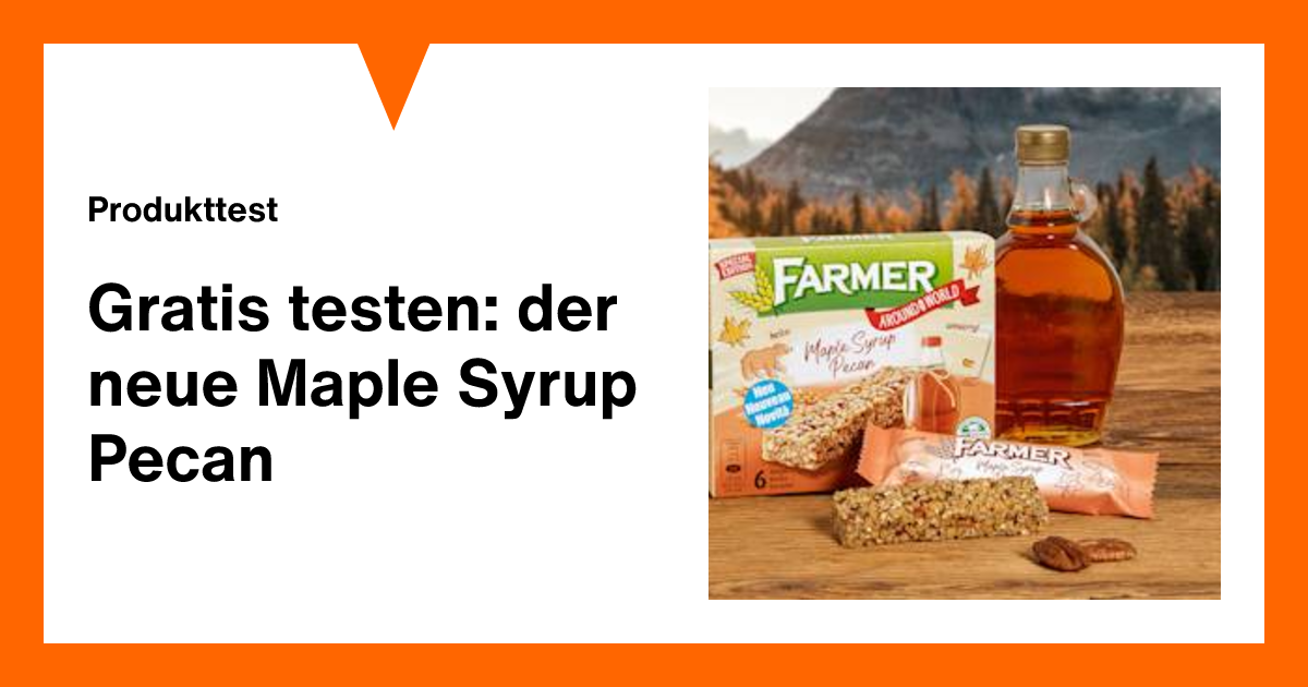 Gratis testen: der neue Maple Syrup Pecan | Produkttester gesucht ...