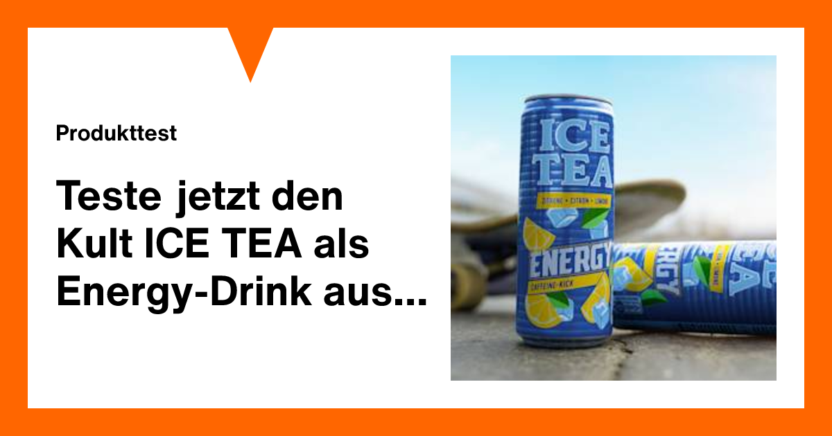Teste jetzt den Kult ICE TEA als Energy-Drink aus der Dose ...
