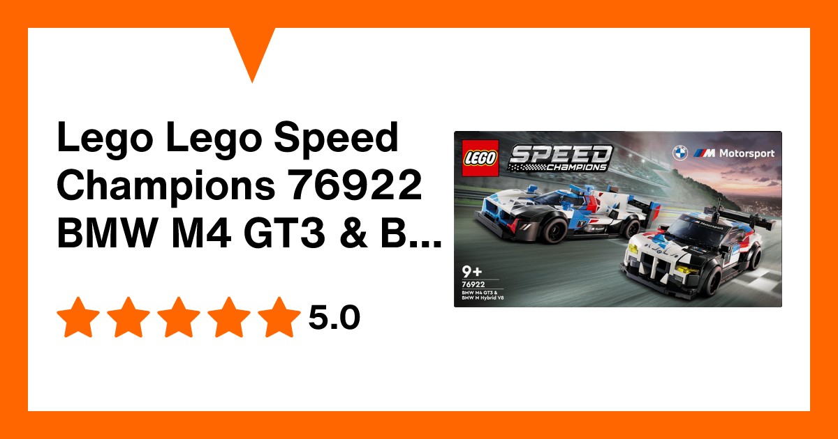 Lego Speed Champions 76922 BMW M4 GT3 & BMW M Hybrid V8 Race Cars ...