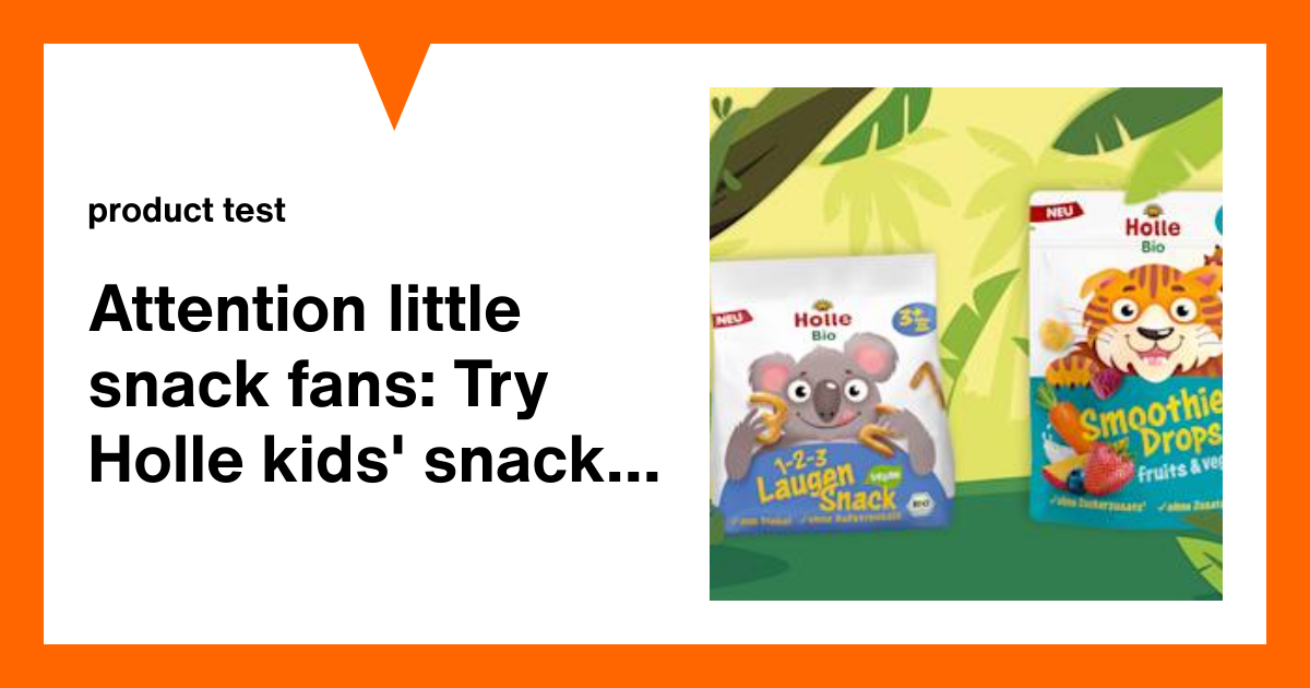 Attention little snack fans: Try Holle kids' snacks today | Product ...