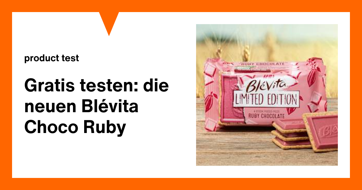 Gratis testen: die neuen Blévita Choco Ruby | Product testers wanted ...