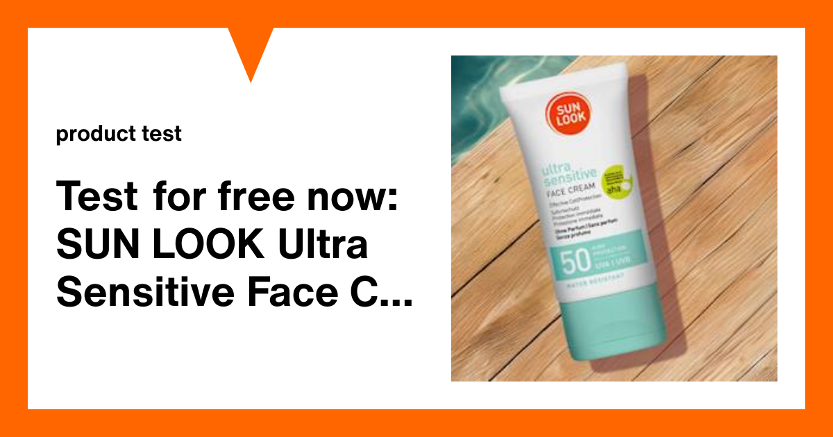 Test for free now: SUN LOOK Ultra Sensitive Face Cream | Product ...
