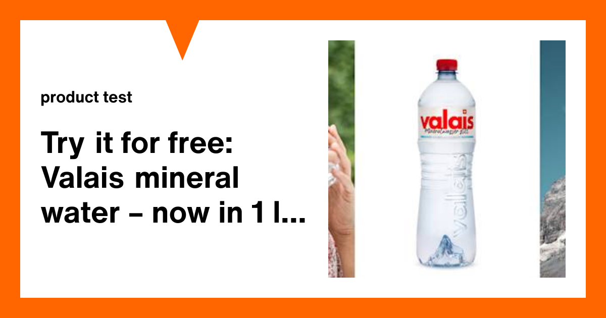 Try it for free: Valais mineral water – now in 1 l bottles | Product ...