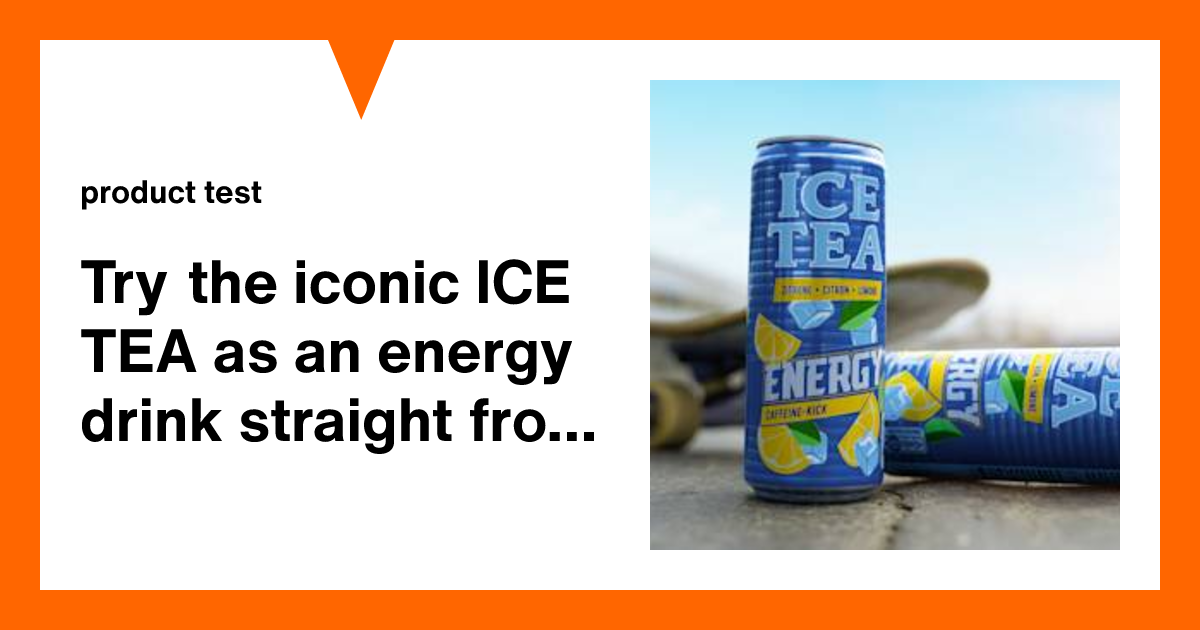 Try the iconic ICE TEA as an energy drink straight from the can today ...
