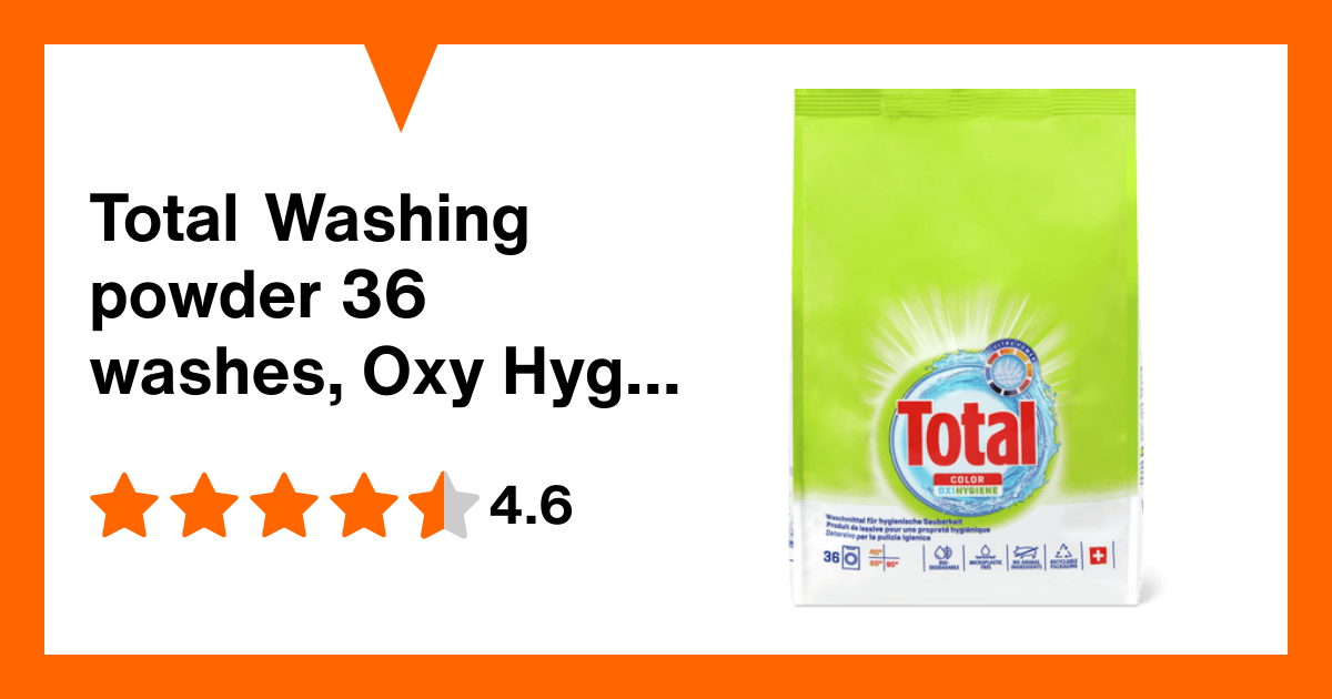 Total Washing powder 36 washes, Oxy Hygiene | Migros Migipedia